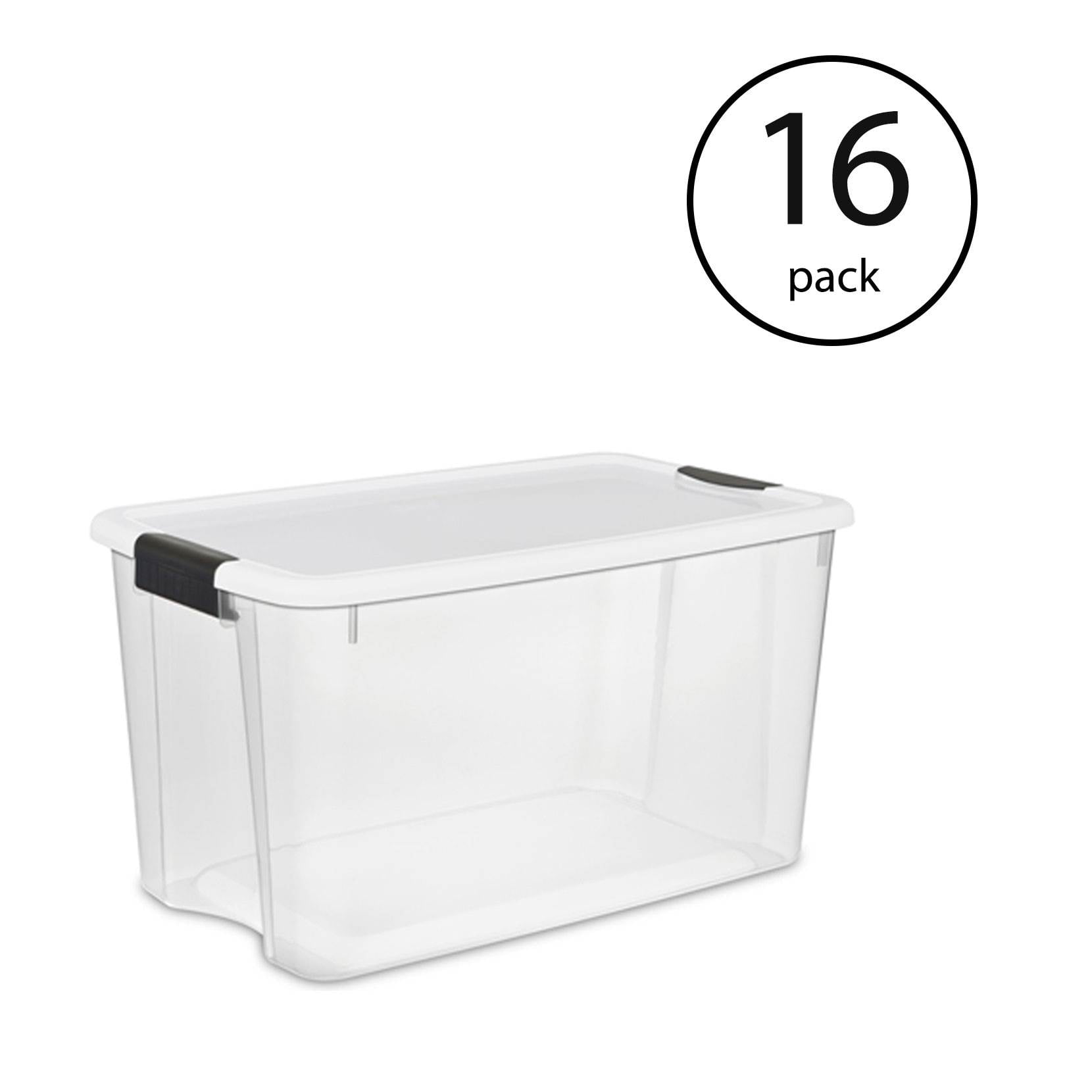 Sterilite 116 Quart Ultra Latching Clear Plastic Storage Tote Container ...