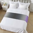 Bed Runner Ombre Grey Purple Bedding Scarves Soft Decorative Bed Flag ...