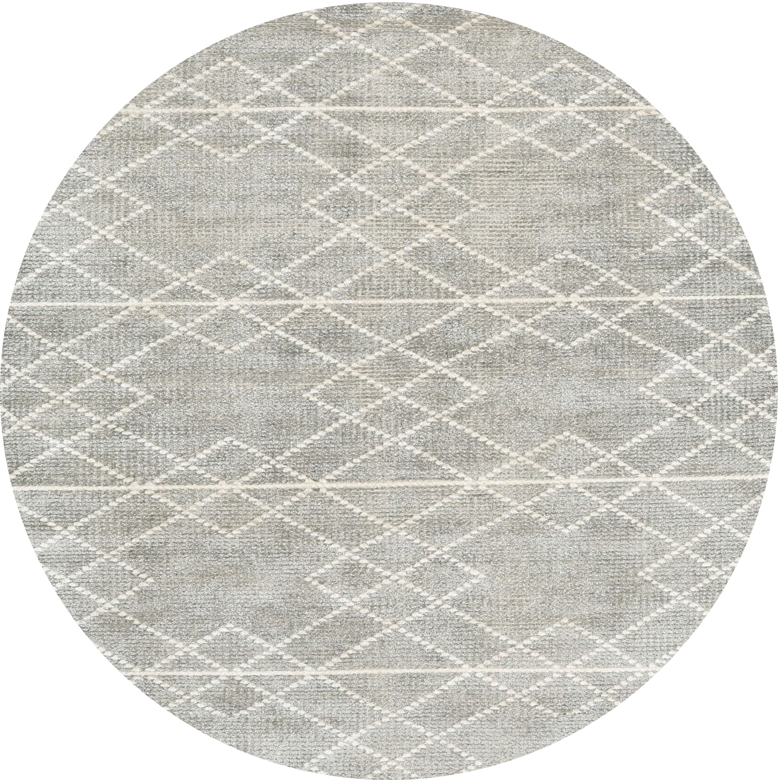Ahgly Company Indoor Round Contemporary Dark Gray Abstract Area Rugs, 8 ...