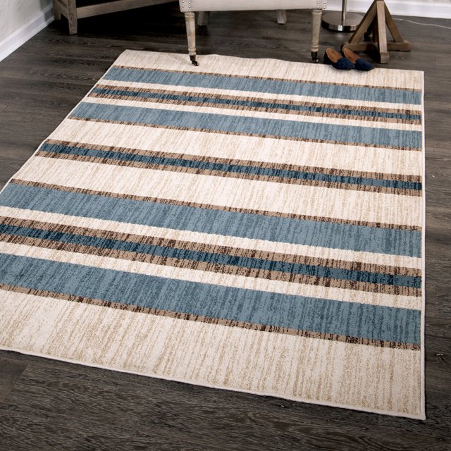 Orian Rugs Farmhouse Sonoma Indoor/Outdoor Tourist Stripe Natural Area ...