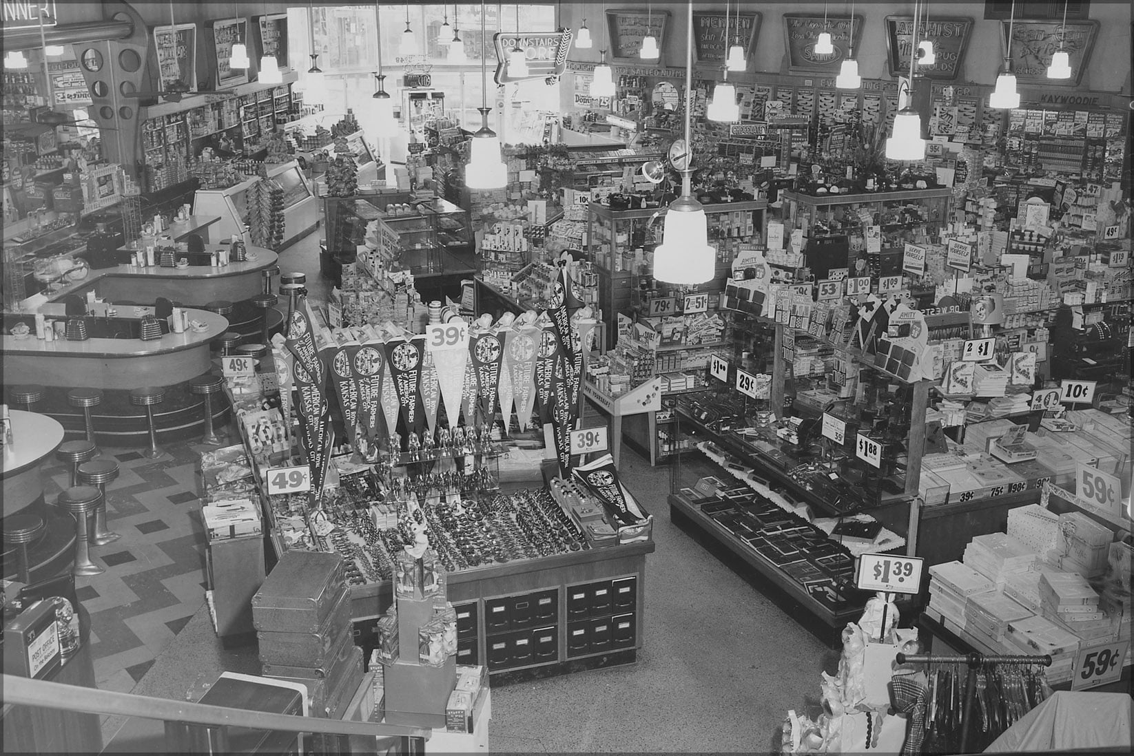 24"x36" Gallery Poster, Interior of Katz drug store. Kansas City, Mo ...