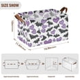 Bats Purple Hearts Pattern Collapsible Storage Bin Open Home Shelf ...