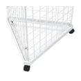 White Triangle Wire Grid Tower with Base and Casters - Grid Wall Retail ...