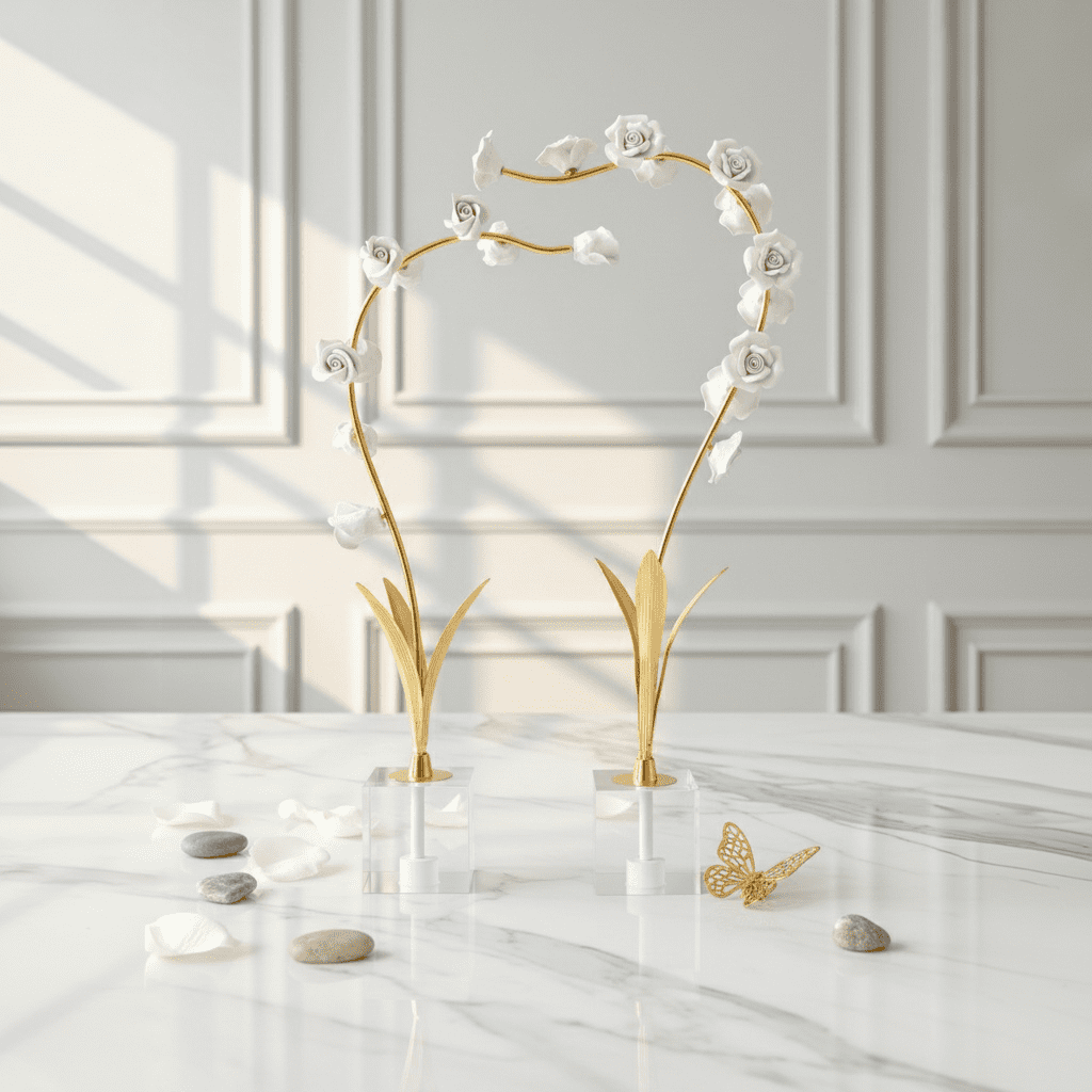 Click here for Livinveluris Inc. Mlity 2-Piece White Rose Sculptu... prices