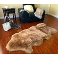 Soho Luxurious Faux Sheepskin Pelt Camel Shag Area Rug or Runner ...