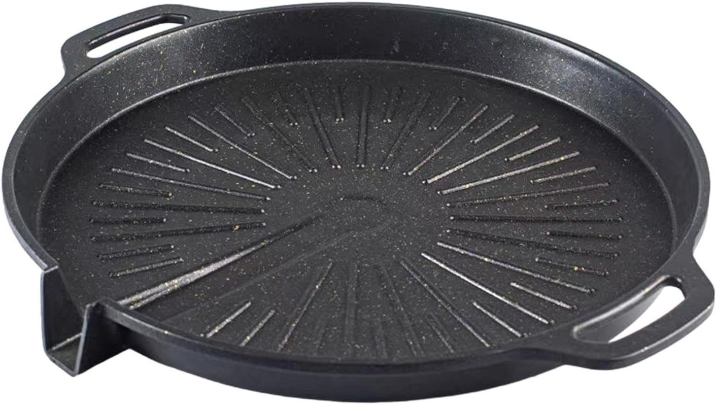 BBQ Pan Pancake Pan with Oil-leak Port Non-stick Portable Multifunction ...