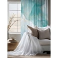 Abstract Ombre Sheer Curtains 72 Inch Long 1 Panel Green Marble Texture ...