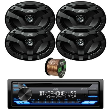 JVC KD-T925BTS Single DIN Bluetooth CD Player USB AUX AM/FM Radio Stereo SiriusXM Ready Amazon ...