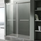 DreamLine Flex 44-48 in. W x 72 in. H Semi-Frameless Pivot Shower Door in Brushed Nickel ...