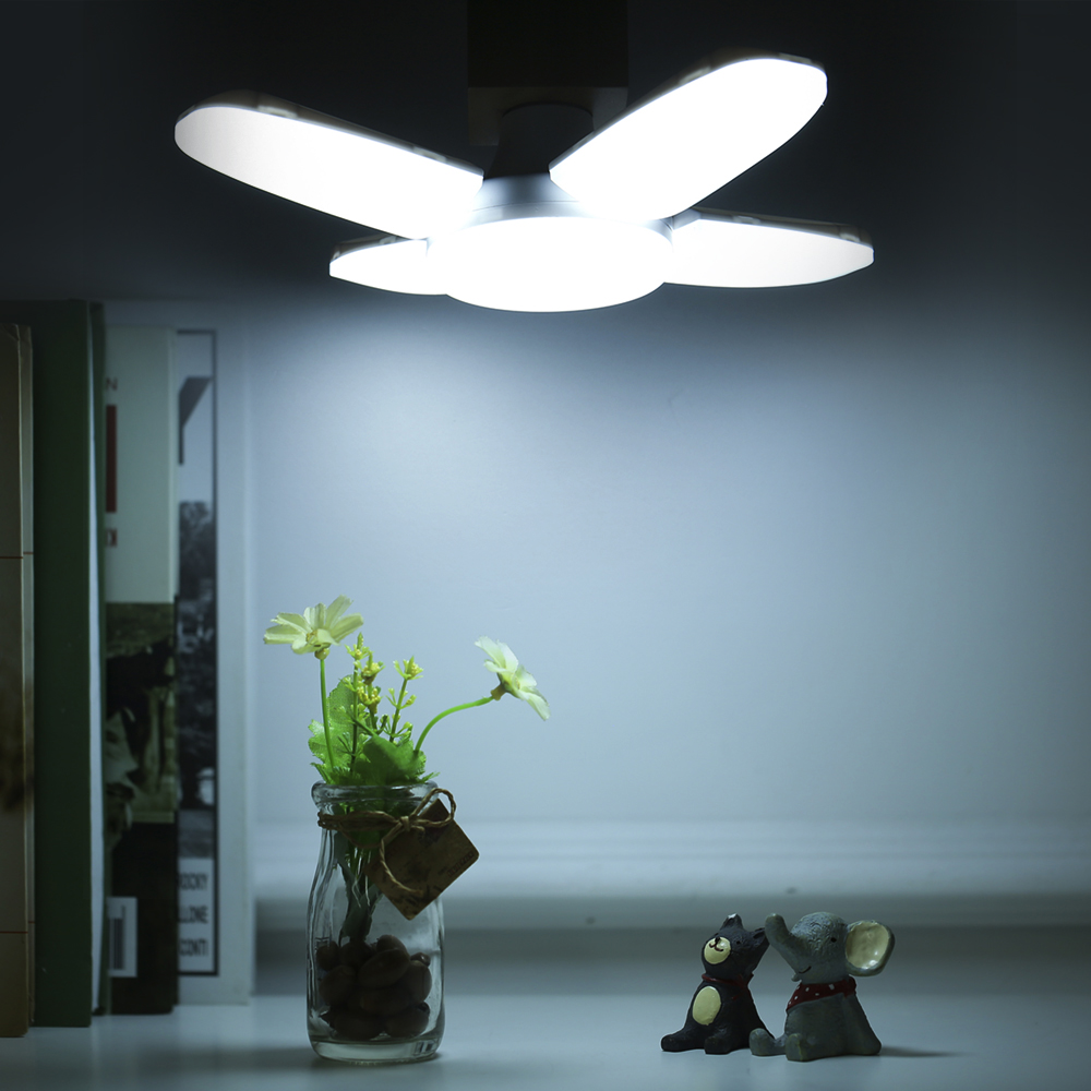 AC 85-265V Foldable Fan Blade Bulb E27 2/3/4/5 Fans Ceiling Garage ...