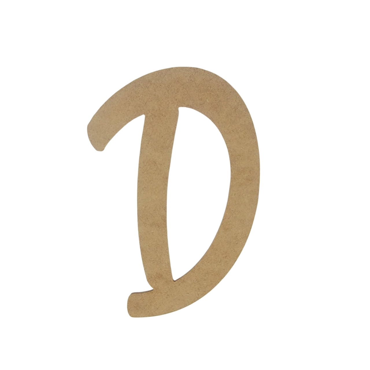 14" Wooden Novelty Letter D Unfinished, Marvelous Script Font, Craft ...