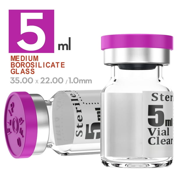Sterile Empty Vials with Self Healing Injection Port,with Flip Off ...