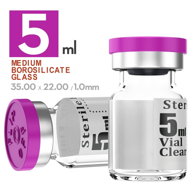 Sterile Empty Vials with Self Healing Injection Port,with Flip Off ...