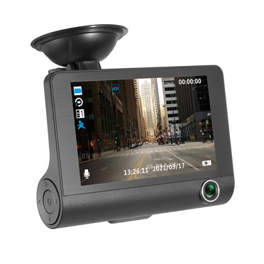 onn. Dual Dash Cam with Ultra-Wide Angle Lens, 3" LCD Screen,1080P ...