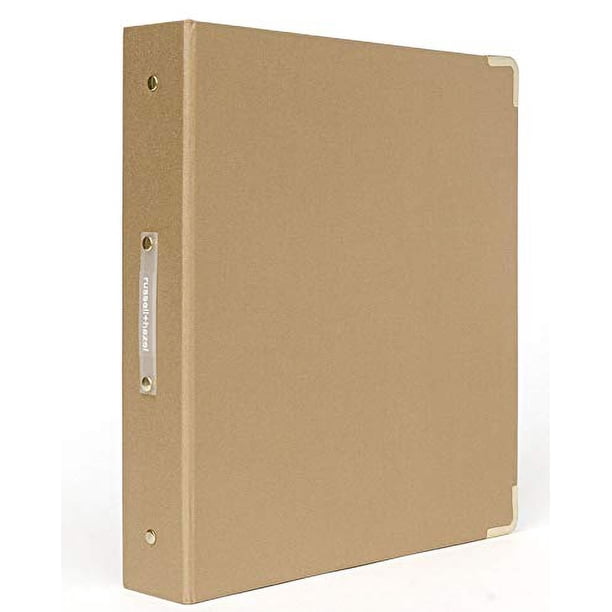 russell+hazel Medallion Bookcloth Signature 3-Ring Binder, 10.75” x 12 ...