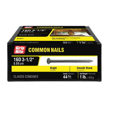 Grip-Rite #10-1/4 x 2-1/2 in. 8-Penny Bright Steel Smooth Shank Common ...