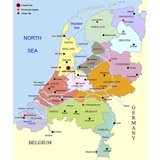 Iconic Arts Laminated 16x19 Poster Netherlands map Large - Walmart.com