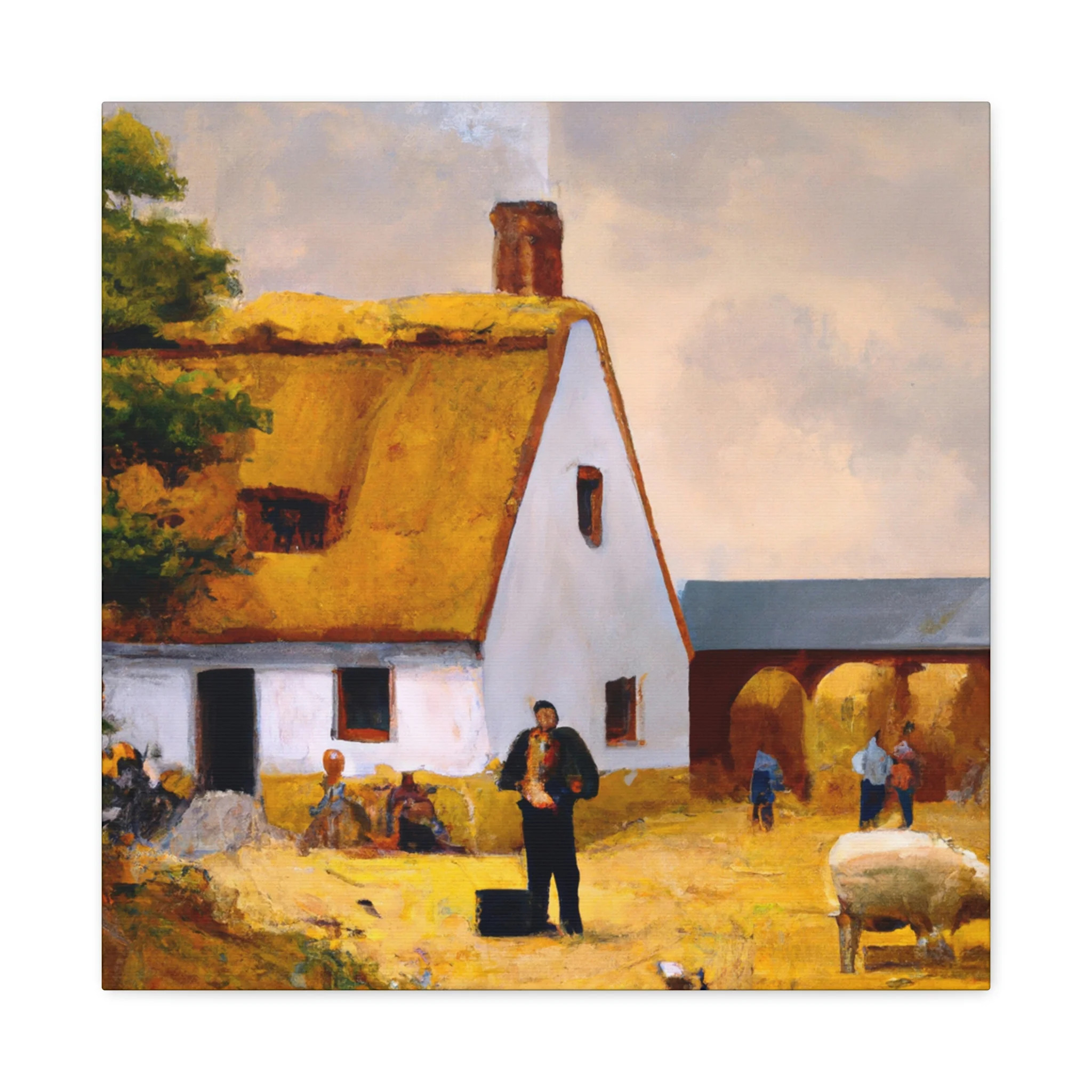 Rustic Farmhouse Sunset - Canvas - Walmart.com