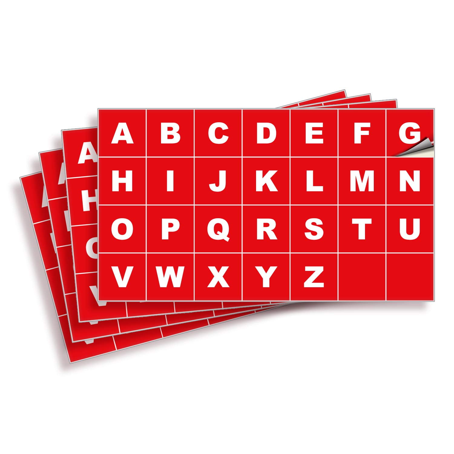 iSYFIX Letters Vinyl Stickers - A to Z, 1.5-inch, 4 Sets - Red Premium ...