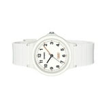 Casio Pop Analog White Bio Based Resin Strap White Dial Quartz LQ-24B ...