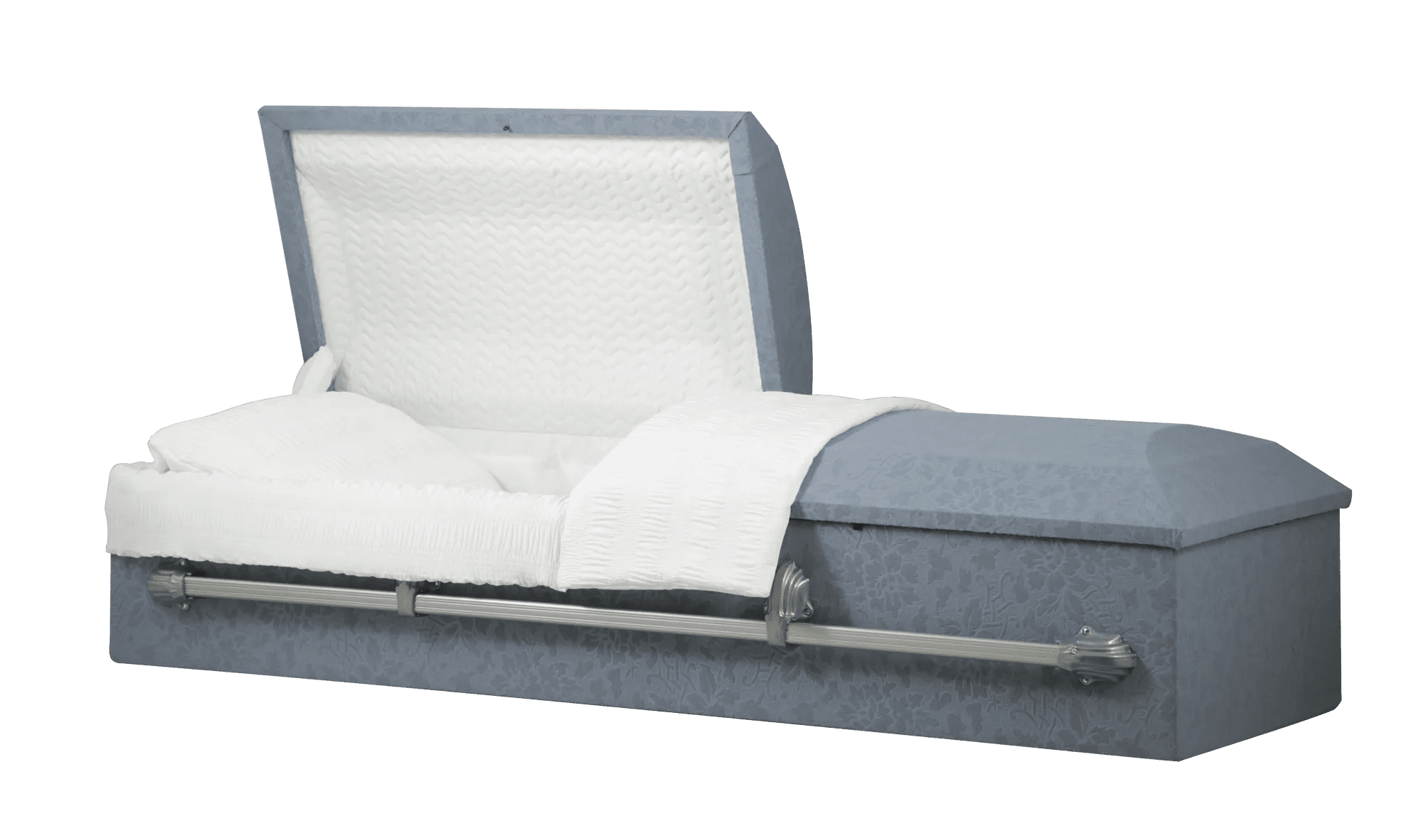 Titan Casket, Cloth Covered Casket (Rounded Top) with Slate Gray ...