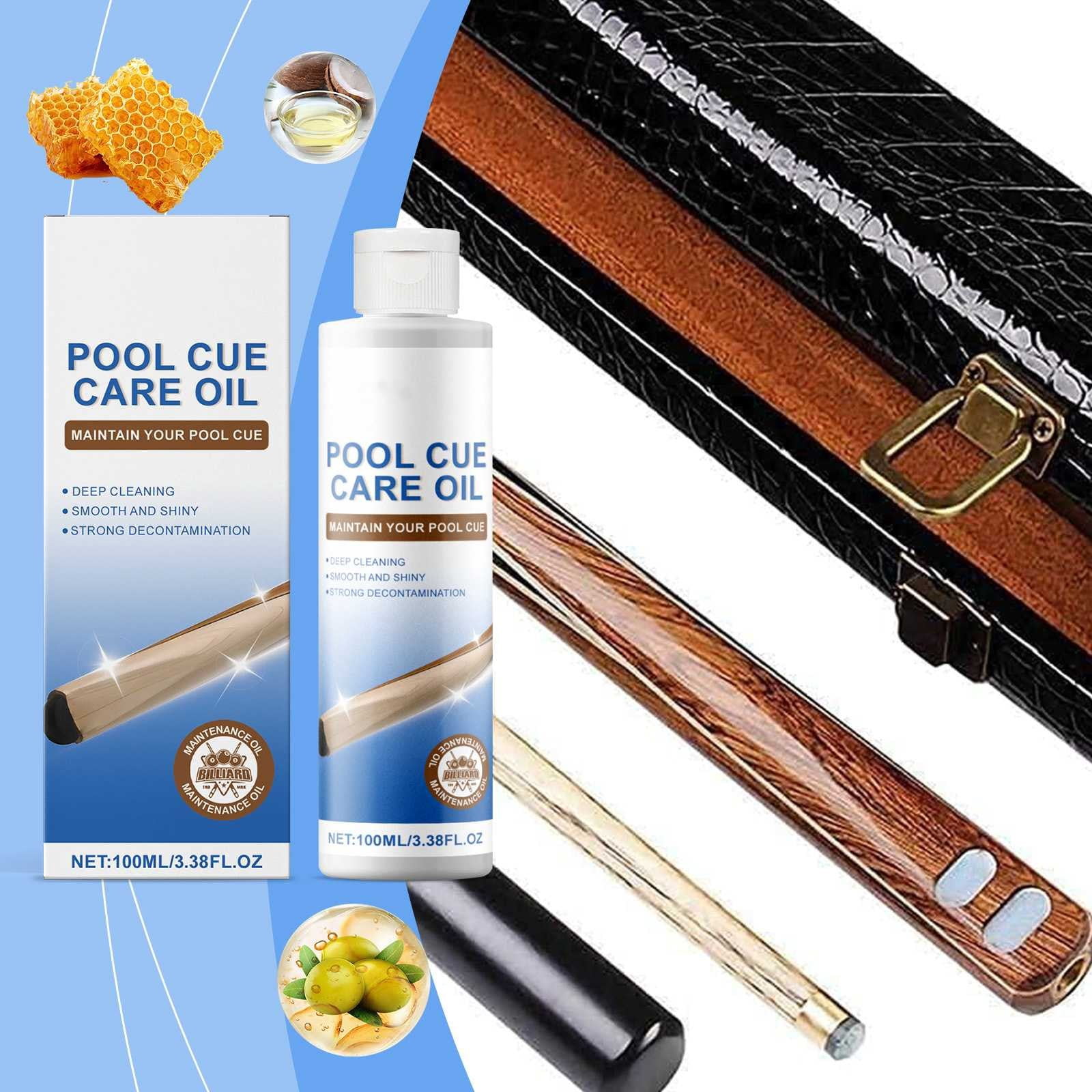 Pool Cue Care Oil And Refurbishment Cleaning And Bringing Top Use ...