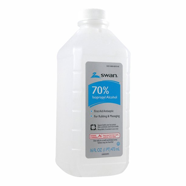 Swan Rubbing Alcohol, 70% 16 oz - Walmart.com