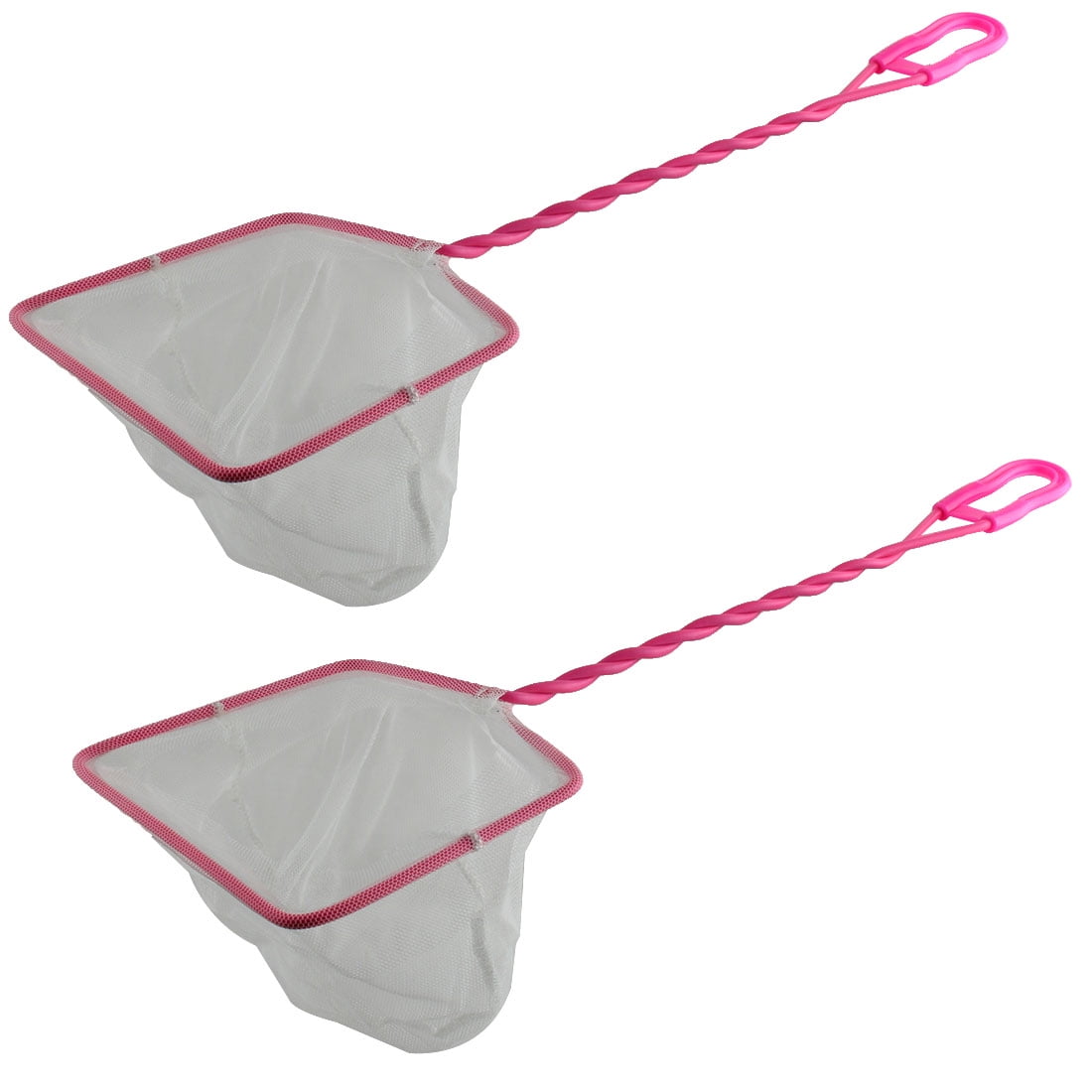 Outdoor Aquarium Plastic Handle Fish Mesh Catch Net Fuchsia 41cm Length ...