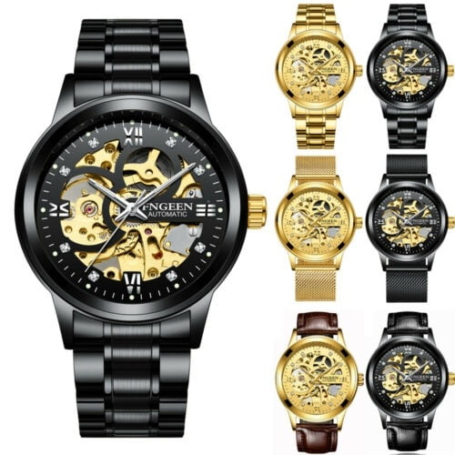 Click here for Goowrom Mens Skeleton Mechanical Wrist Watch Steam... prices
