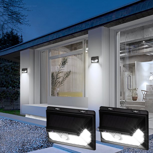 TORCHSTAR 2Pack 58 LED Solar Motion Lights, Dusk to Dawn Wireless Solar ...