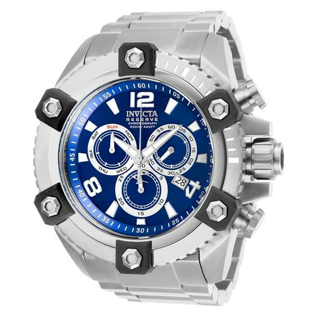 Invicta 26108 Mens Reserve Quartz Chronograph Blue Dial Watch with ...