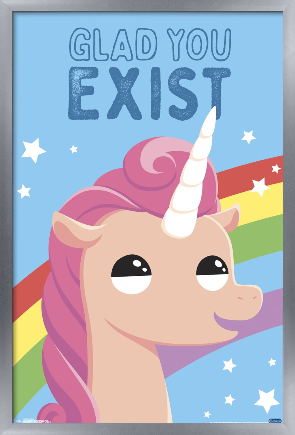 Glad You Exist Wall Poster, 22.375" x 34", Framed - Walmart.com