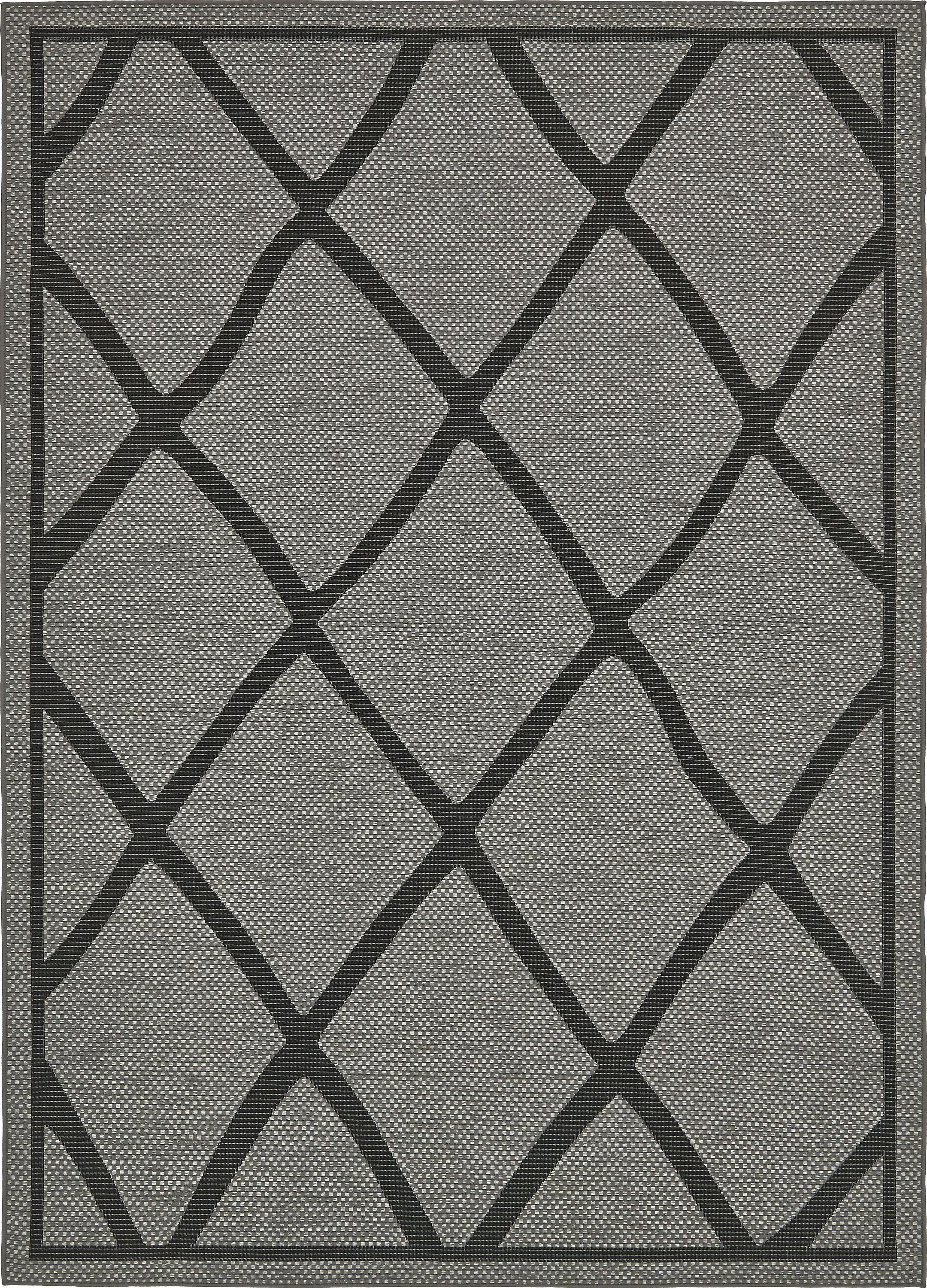 Unique Loom Diamonds Outdoor Modern Geometric Area Rug or Runner ...