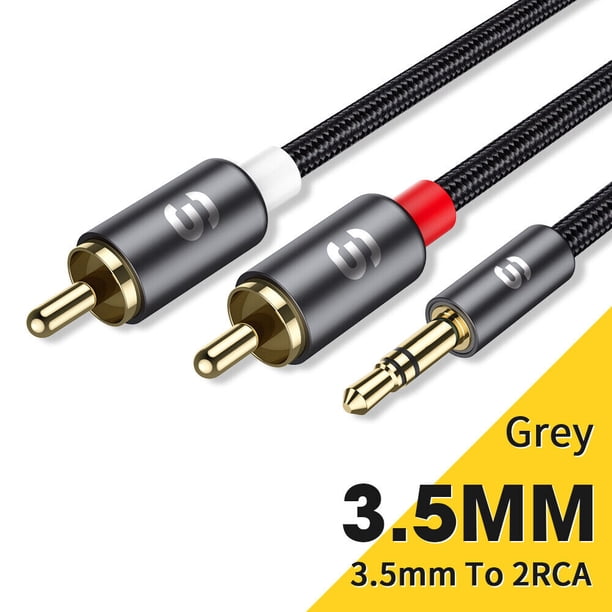 SuperShield 3 FT 3.5mm to RCA Cable RCA Audio Cable 24K Gold Plated ...