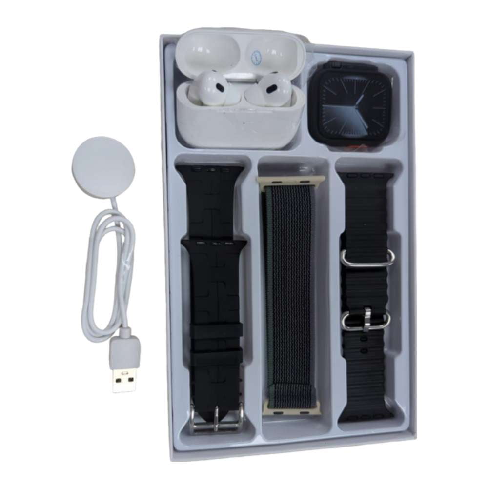 Smart Watch ET21 Ultra Max Carga Inalámbrica 3 Bandas y audifonos | Bodega Aurrera en línea