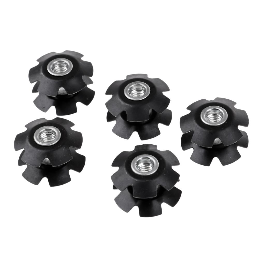 Dynwaveca 5pcs/Set Bike Top Cap Ahead Headset Replacement 1 1/8 Scooter Ahead Headset Star Fangled Nuts As Described