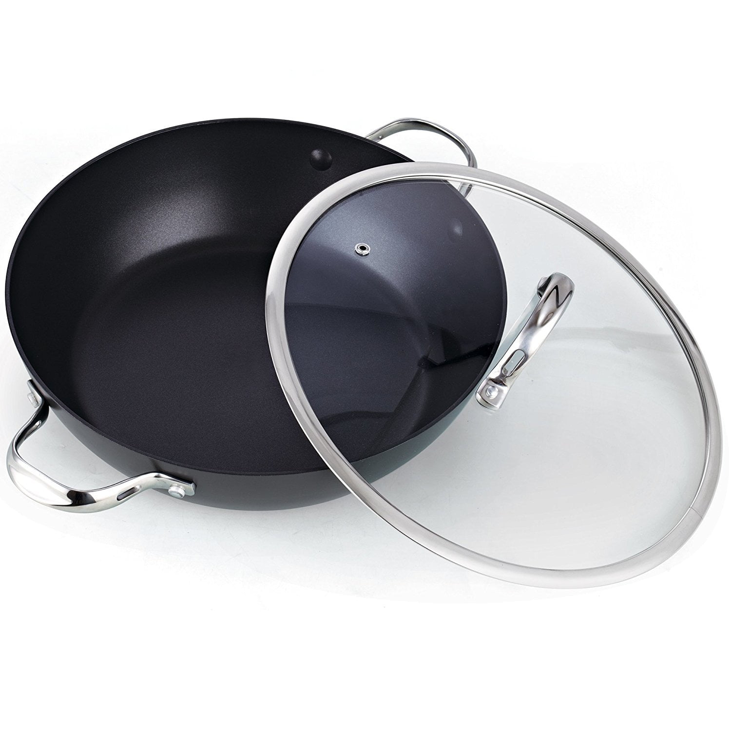 Cooks Standard Everyday Pan with Glass Lid, Chef's Pan 12-Inch Hard ...