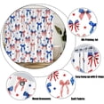 4th of July Extra Long Shower Curtain,Red Blue Star Bow Patriotic ...