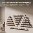 5-Tier Wide Depth Nail Polish Display Rack Triangular Metal Wall Mount ...