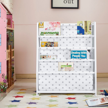 South Shore Sweedi, Scandinavian Bookcase with Storage Bin, Pink ...