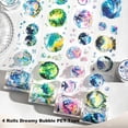 4 Rolls Bubble World PET Sticker Tape Set, Pre-Cut Bubble Scene Designs ...