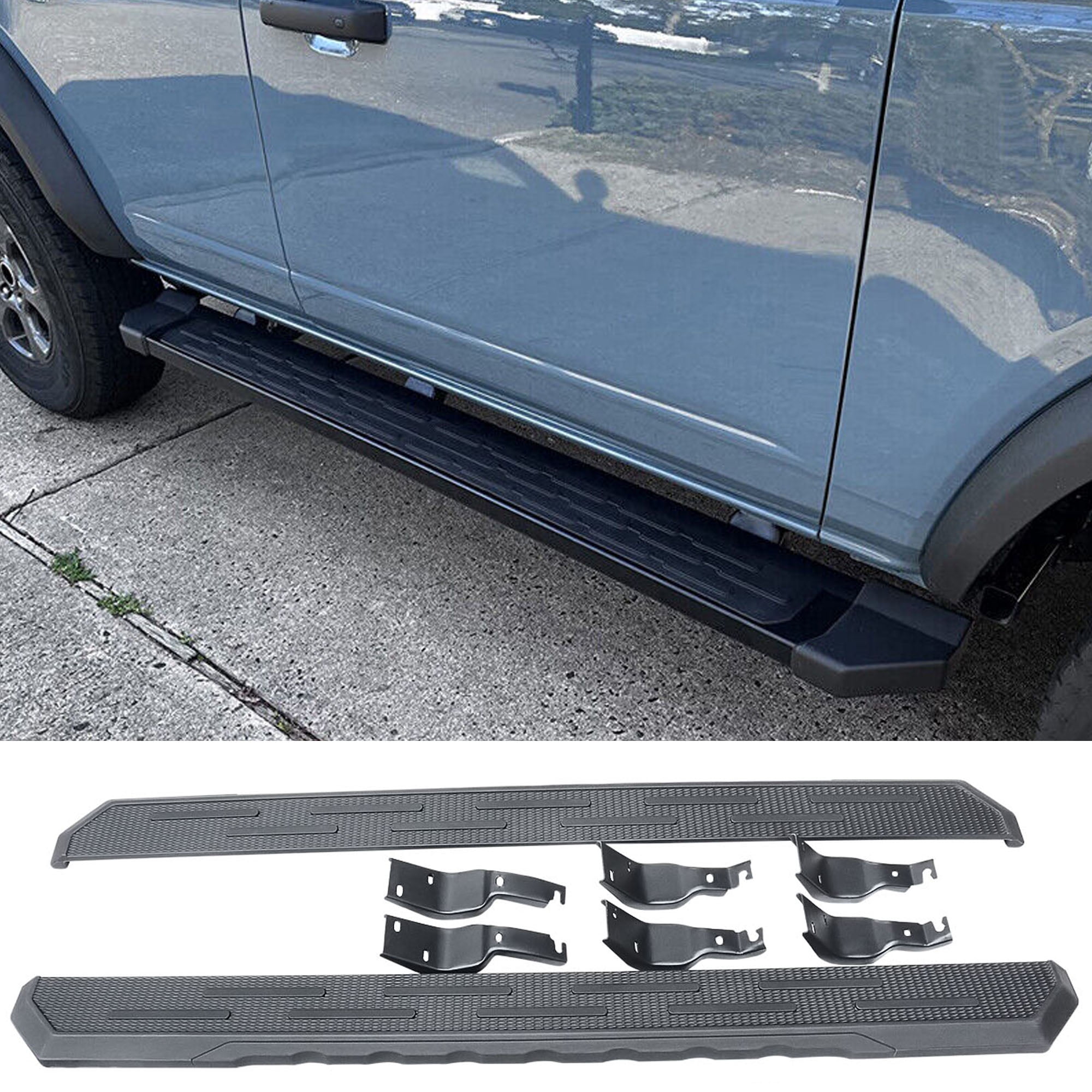 NINTE Side Step Bars for Ford Bronco 4Door Nerf Bar OE Style Running ...