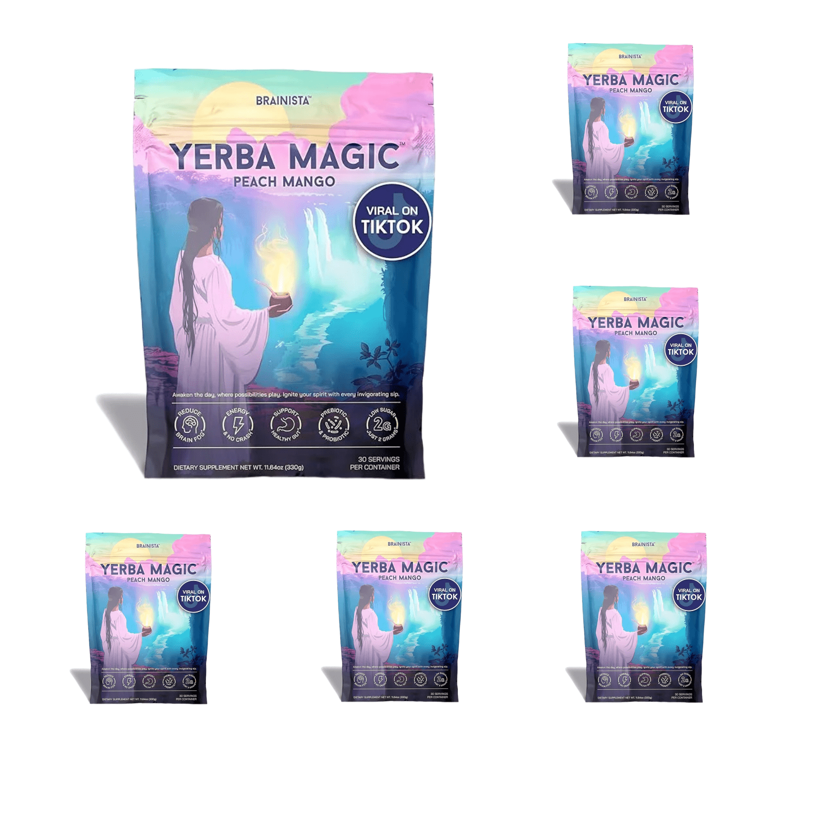 Yerba Mate Instant Tea Powder, 3-in-1 Super Drink - Clean Energy, Brain ...