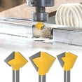 3 Pieces Bird's Mouth Router Bit Inch Shank 6/8/12 Sided Multi-Sided ...