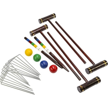 Crown Sporting Goods Kids Croquet Set for 4-Players | Classic Outdoor ...