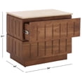 Safvaieh Couture Kaylissa Modern Marble and Travertine Nightstand ...