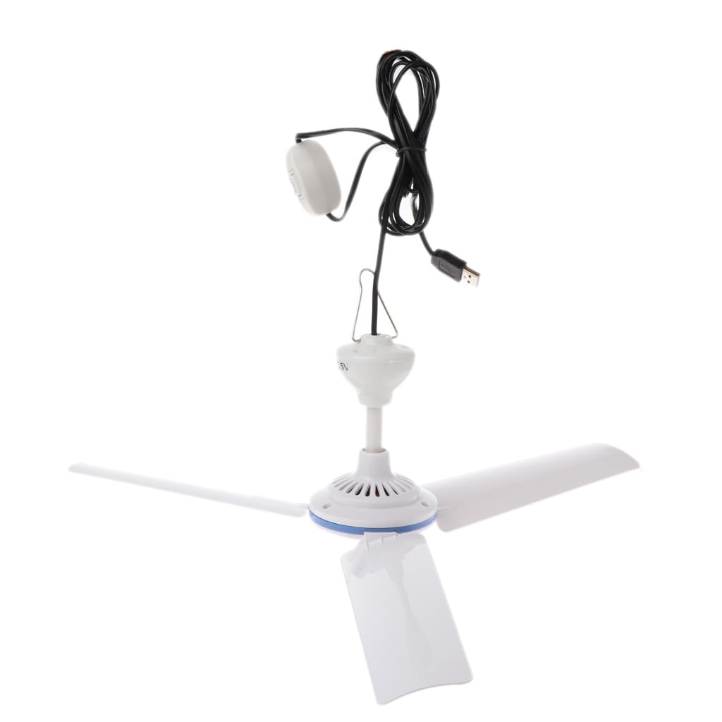 USB MINI Ceiling Fan DC5V Small Fans Indoor Outdoor Portable for Tent ...