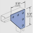 UNISTRUT P1873-HG, Channel Flat Plate Fitting, Hot Dip Galvanized Steel ...