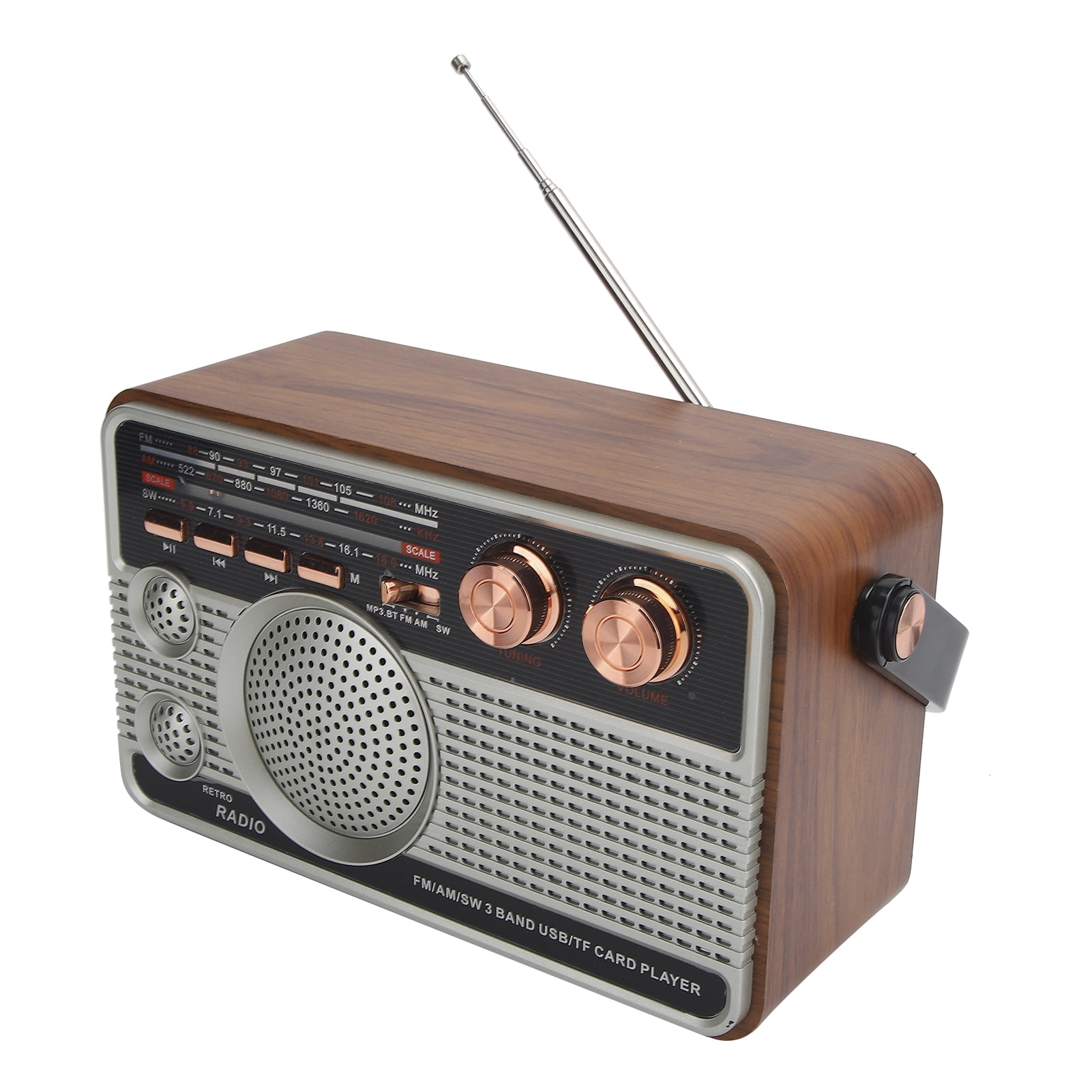 Radio portátil, radio FM/AM/SW Radio portátil Bluetooth con Bluetooth ...