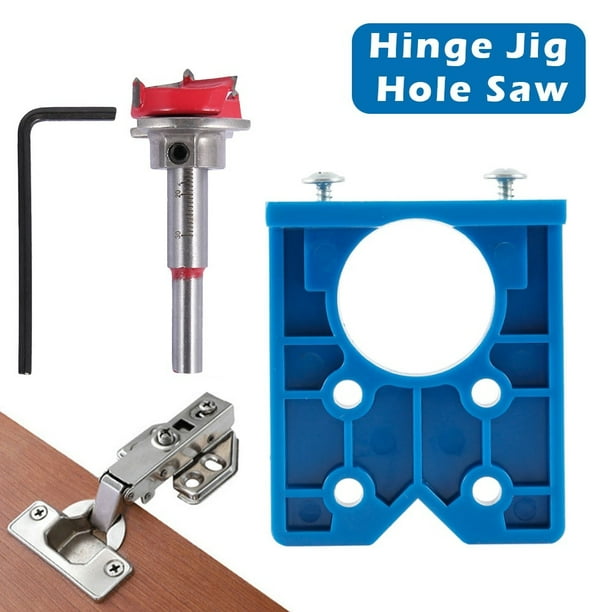 Willstar Hinge Hole Drilling Bit Jig For 35mm Concealed Cabinet Hinges ...